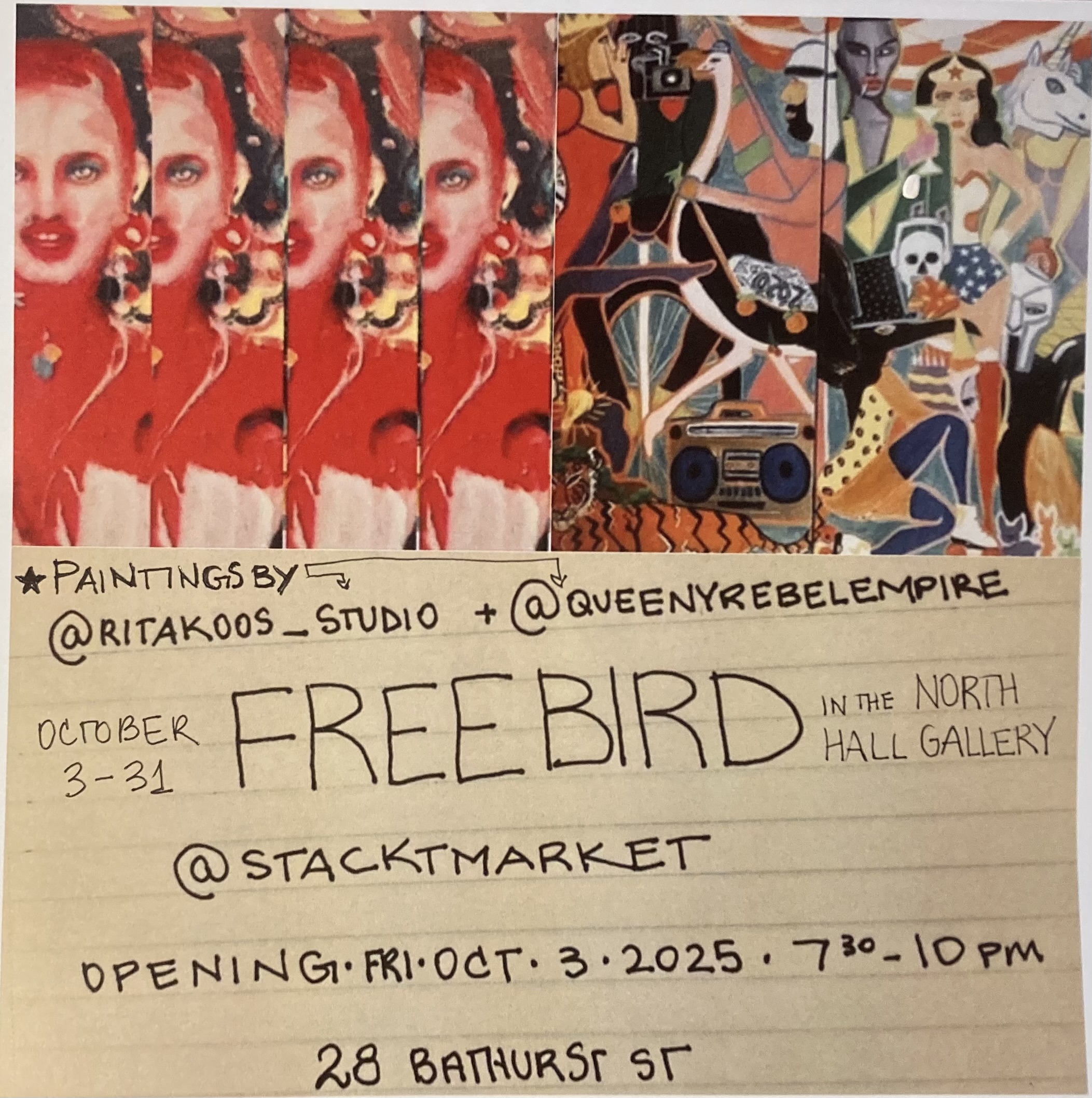 Opening Reception - FREEBIRD: Queeny Rebel Empire X Rita Koos - STACKT ...